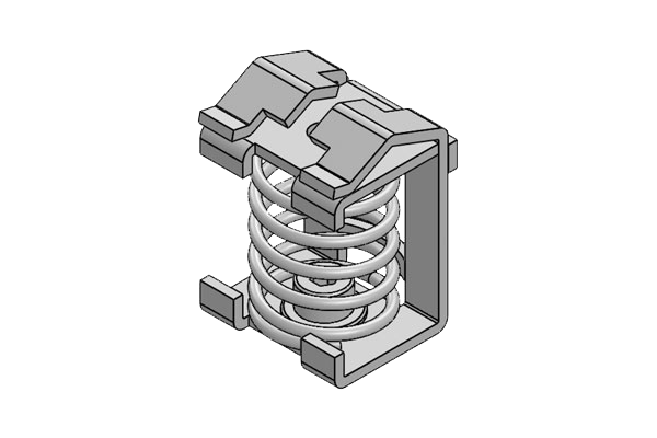 EMC shield brackets with compression spring